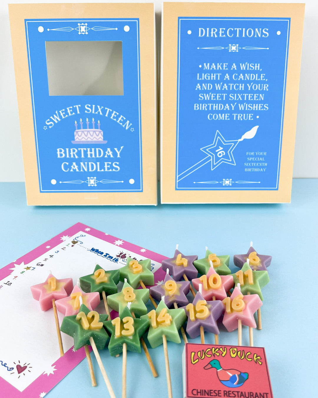 Sweet 16 Wishes Candle Set Vela 16 Deseos – zita-candle